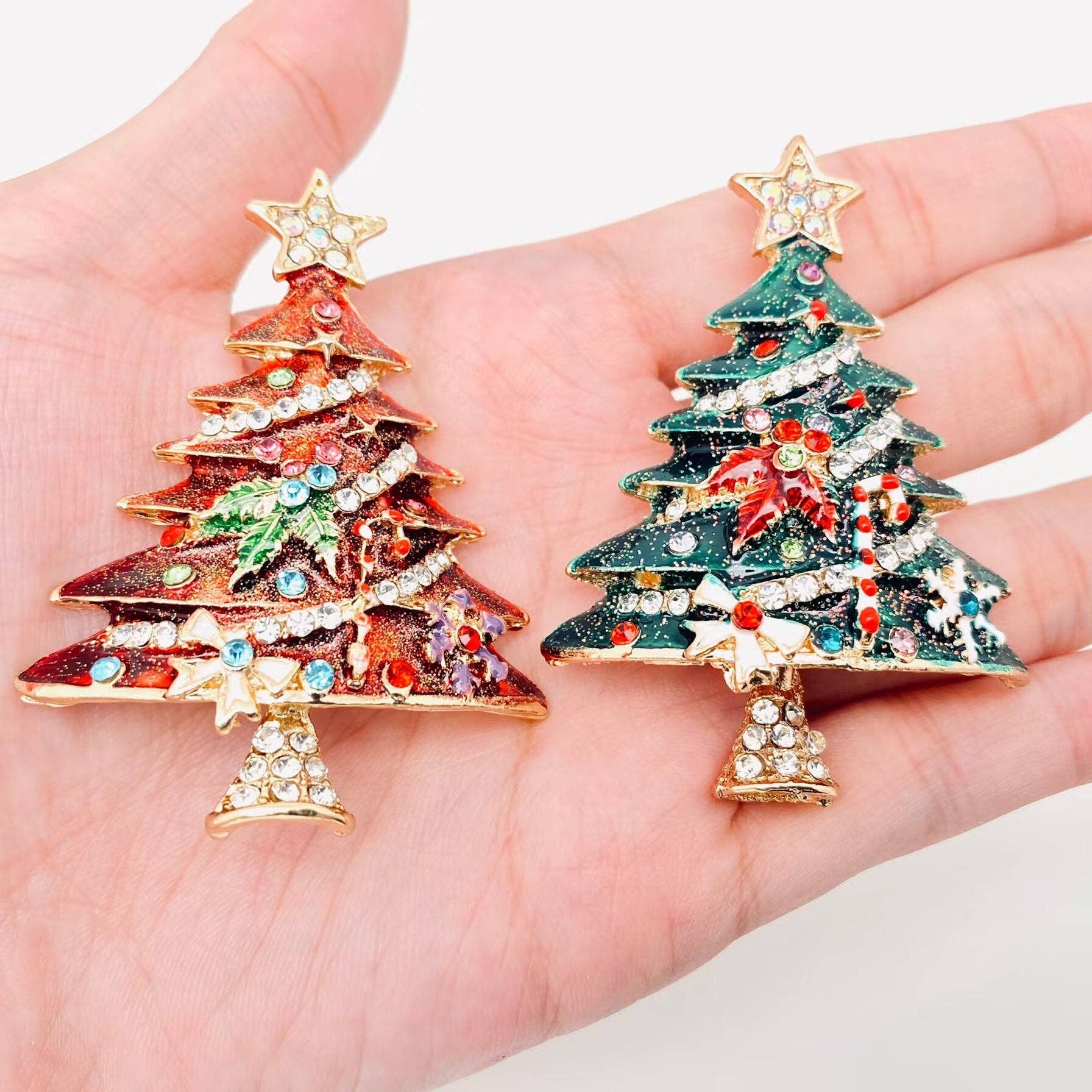 Christmas Pin Colorful Christmas Tree Brooch – Vintage MC